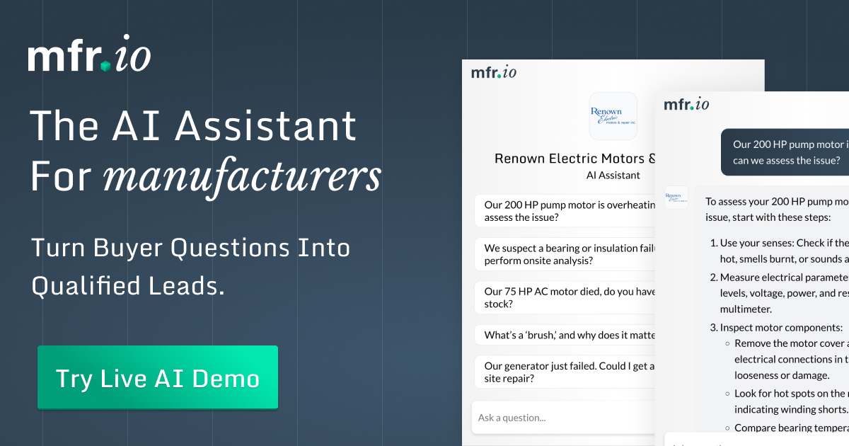 Industrial AI Assistant for Manufacturers | MFR.io